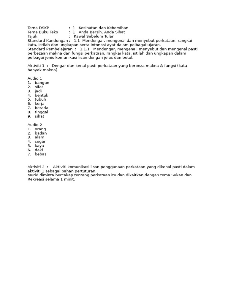 Bahan BM 18 Mac 2024 - Tema 1 | PDF