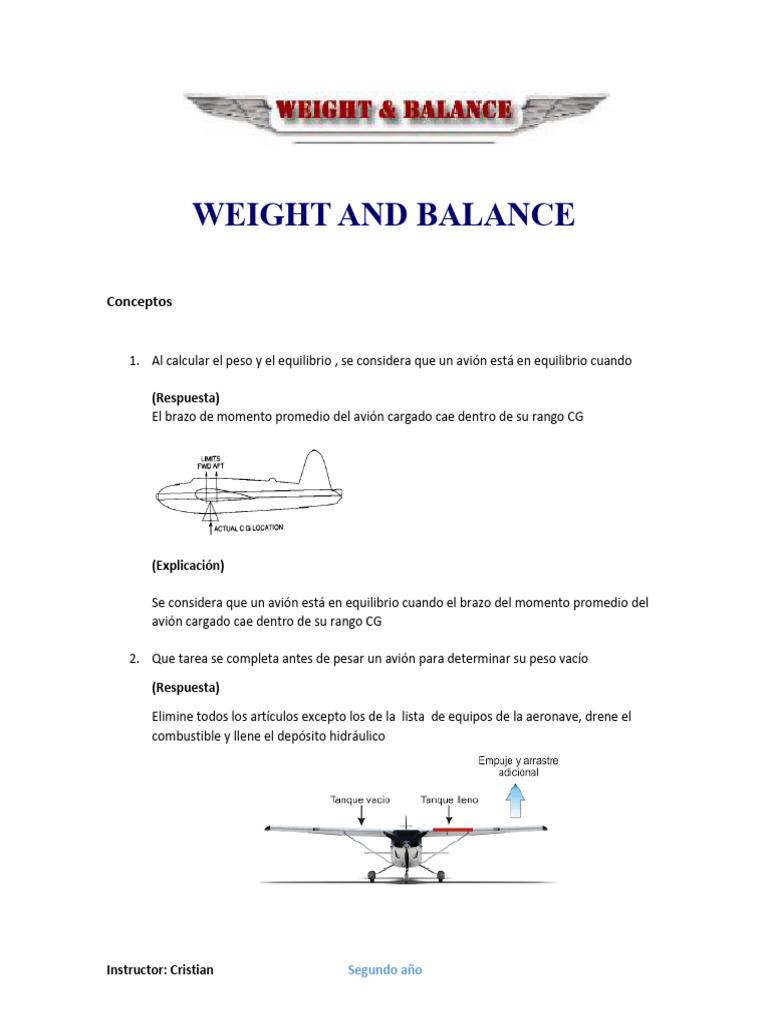 Concepto Weight and Balance | PDF