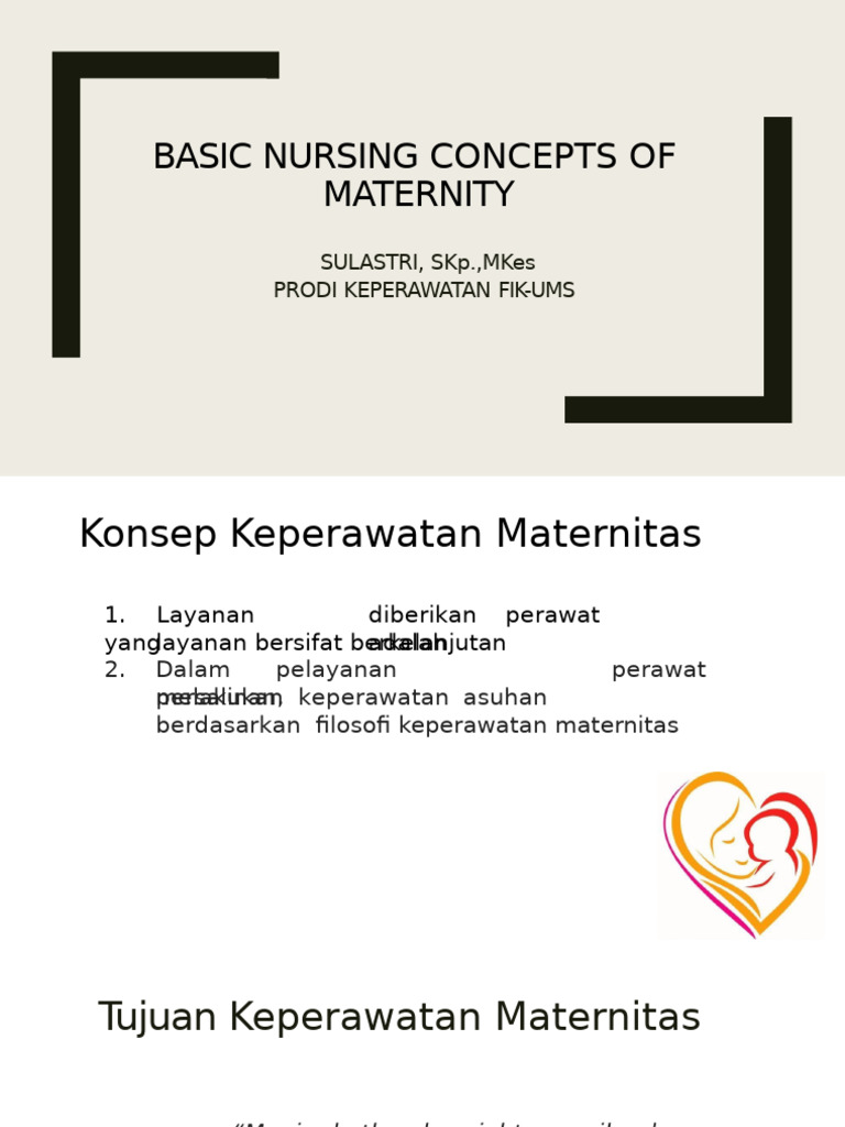 Konsep Dasar Keperawatan Maternitas | PDF