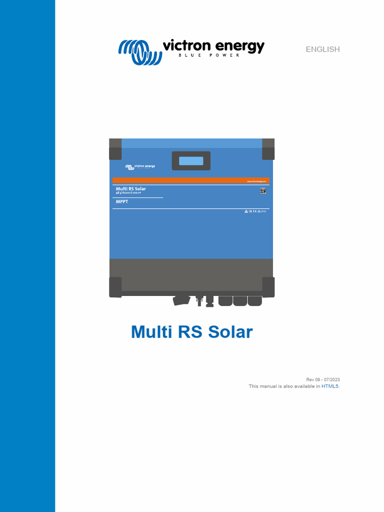 Multi RS Solar PDF en | PDF | Battery Charger | Technology & Engineering