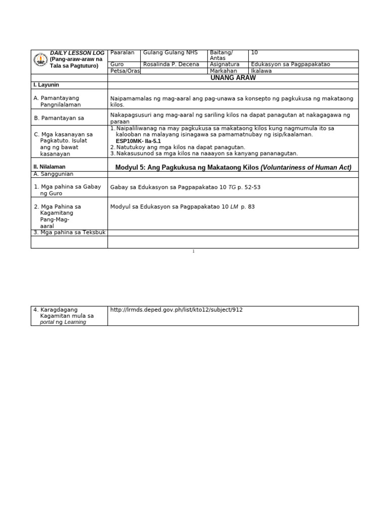 2ND QEsP DLL 10 Mod5-8 | PDF