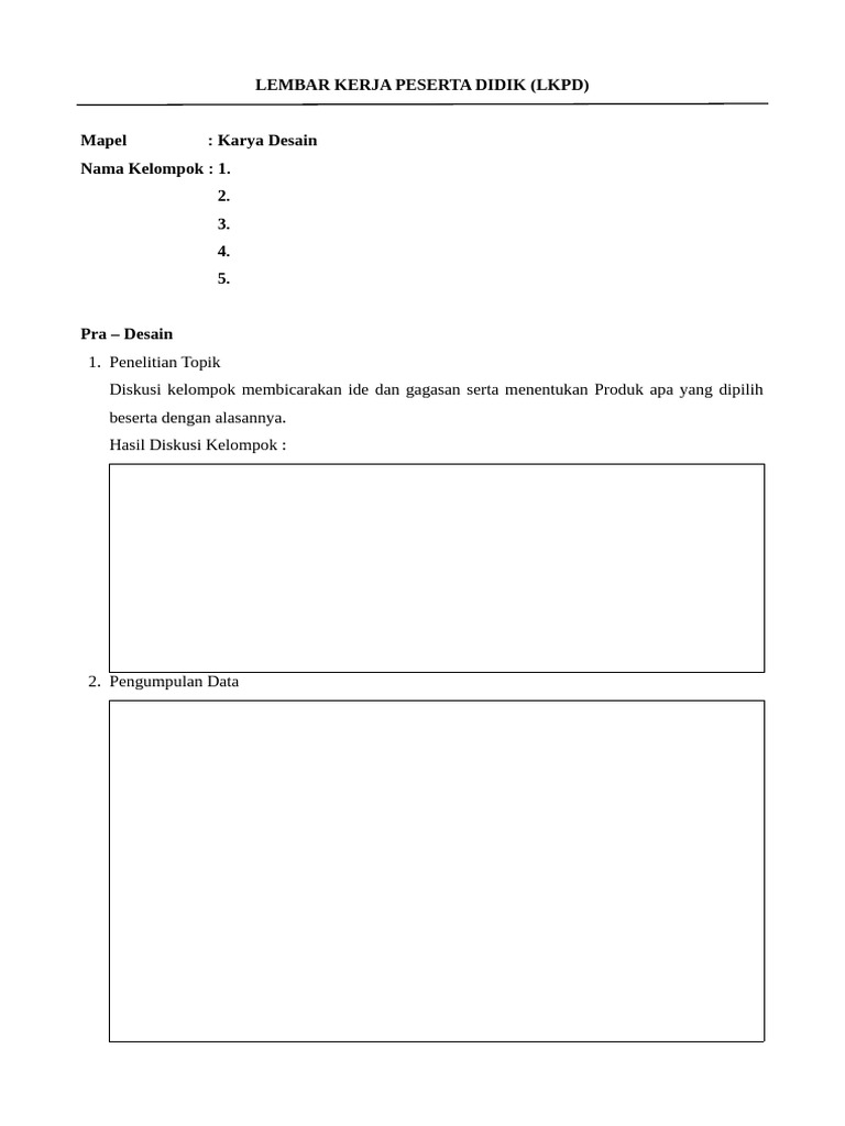 LKPD Karya Desain | PDF