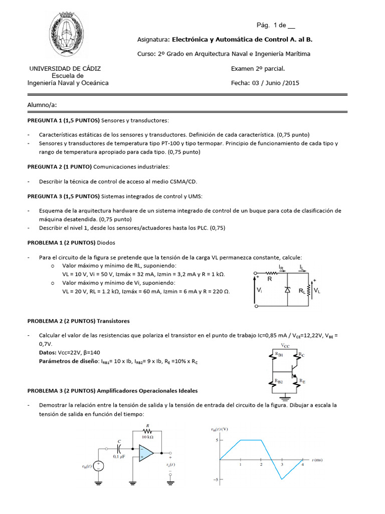 Segunda Prueba de Progreso 2015 | PDF