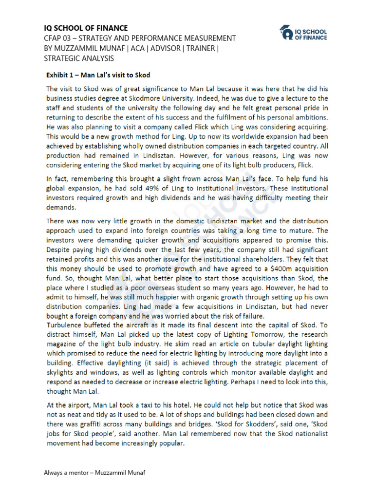 CFAP 3 SPM Study Material 5 | PDF