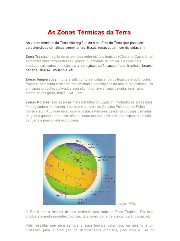 As Zonas Térmicas Da Terra | PDF