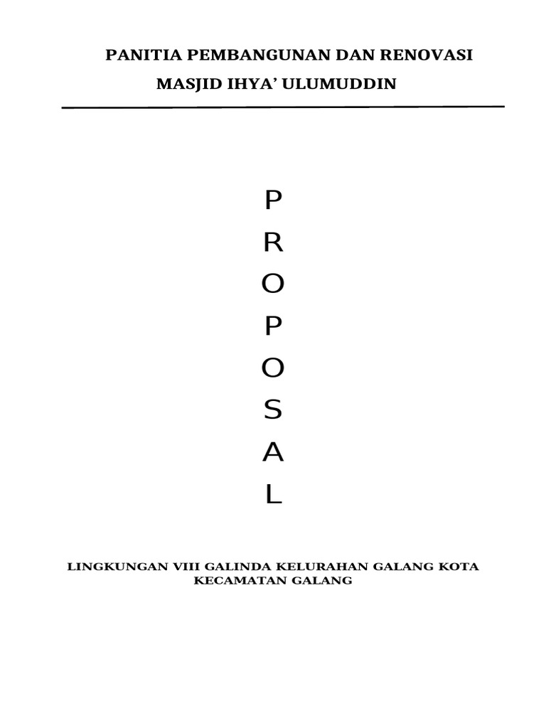 Panitia Pembangunan Dan Renovasi | PDF