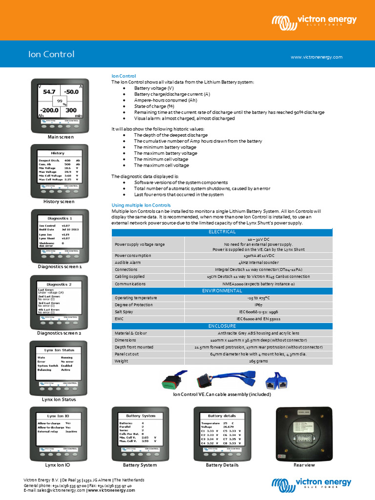 Datasheet Ion Control en | PDF | Power Supply | Manufactured Goods