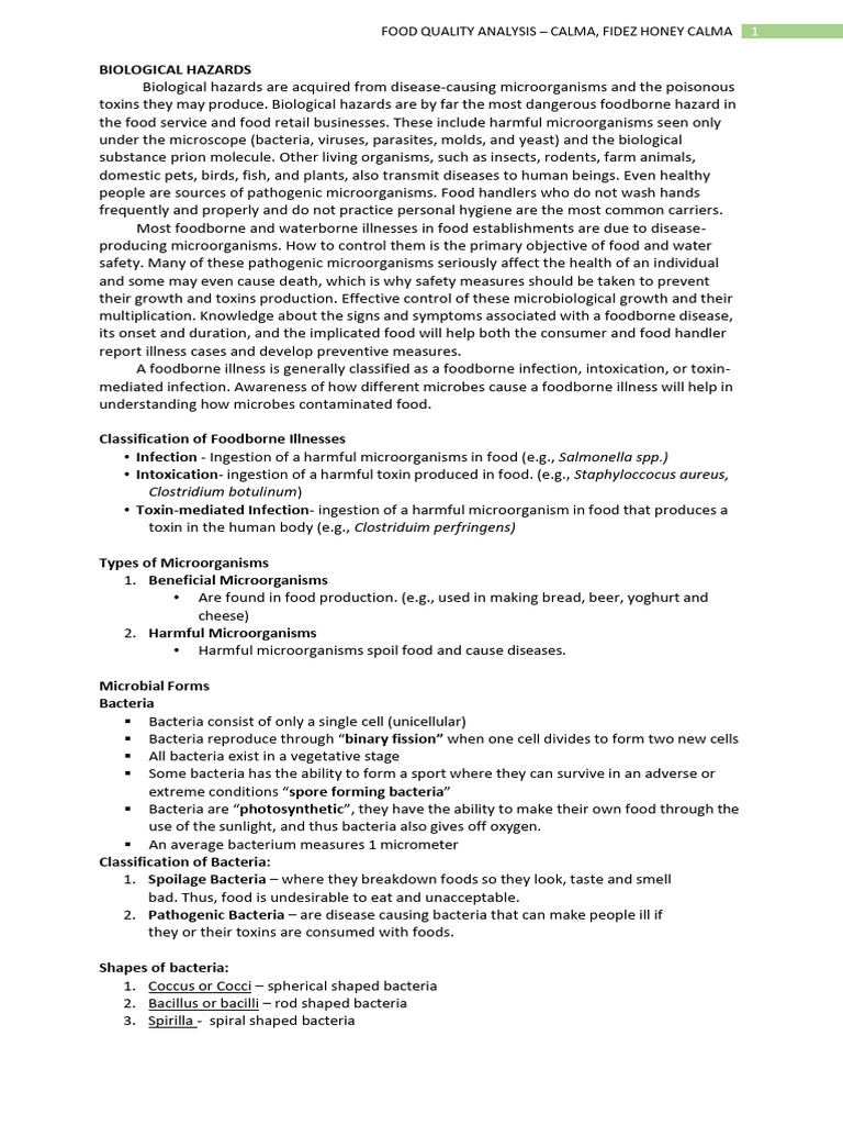 Foodborne Hazards and Microbial Control | PDF | Foodborne Illness ...