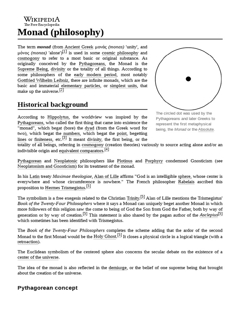 Monad (Philosophy) | PDF