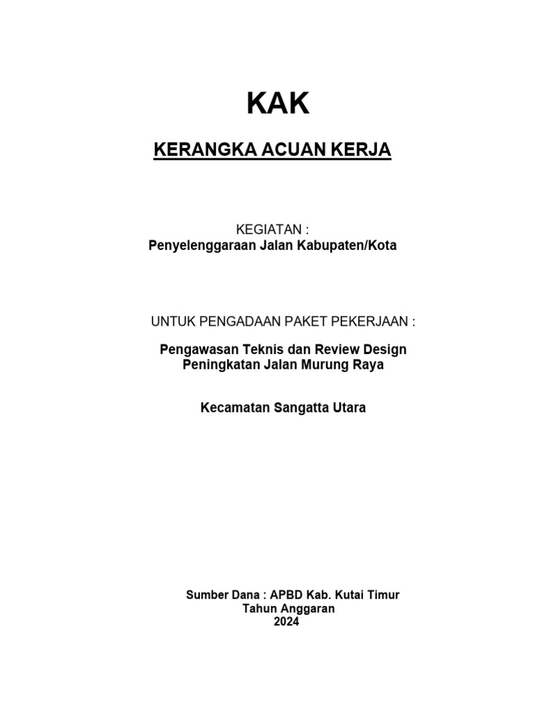 KAK Pws Murung Raya | PDF