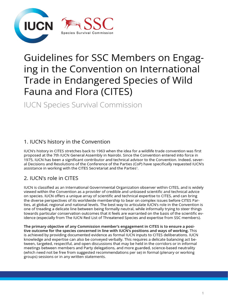 20 Iucn SSC Guidelines Cites | PDF