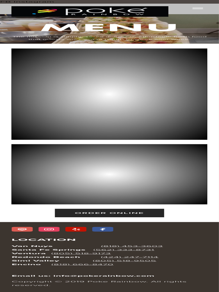 Menu - Poké Rainbow | PDF