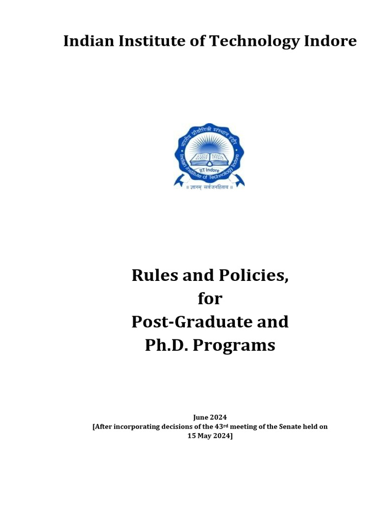 2024 July PG PHD Rules+Regulations Dated 22 July 2024 | PDF