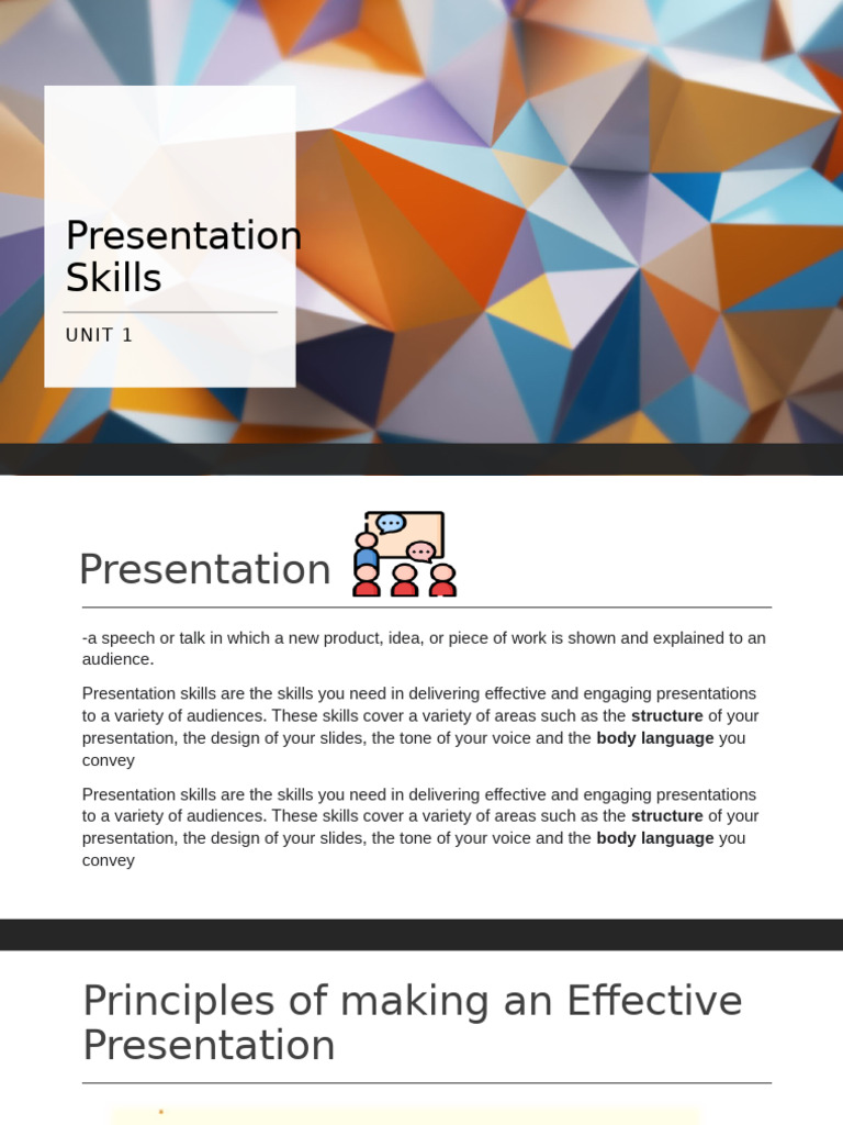 Presentation Skills | PDF