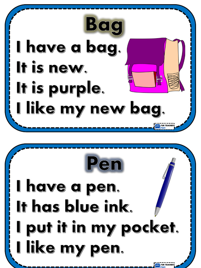 Easy Reading Passages in English Set 1 | PDF