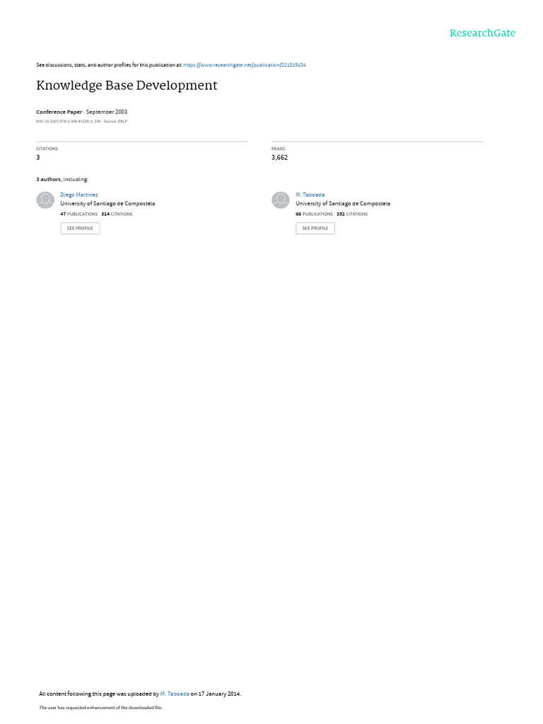 Knowledge Base Development | PDF