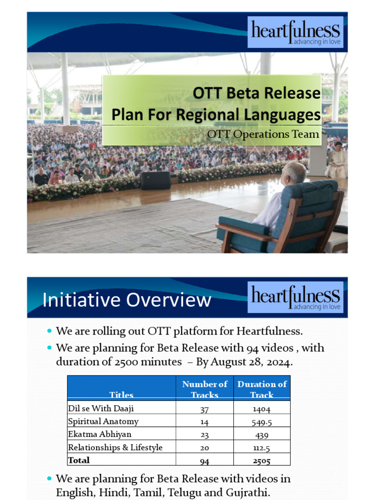 Ott Beta Release - Draft 0.0 | PDF