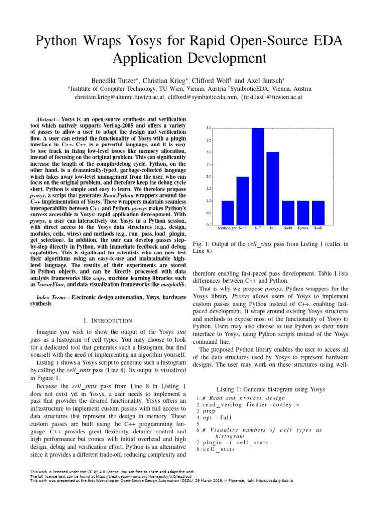 Python Wraps Yosys For Rapid Open-Source EDA | PDF