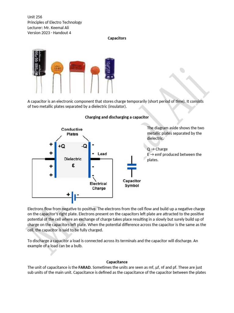 Capacitors | PDF
