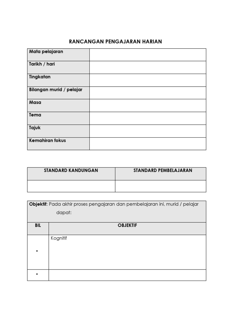 Templat RPH Fpend | PDF