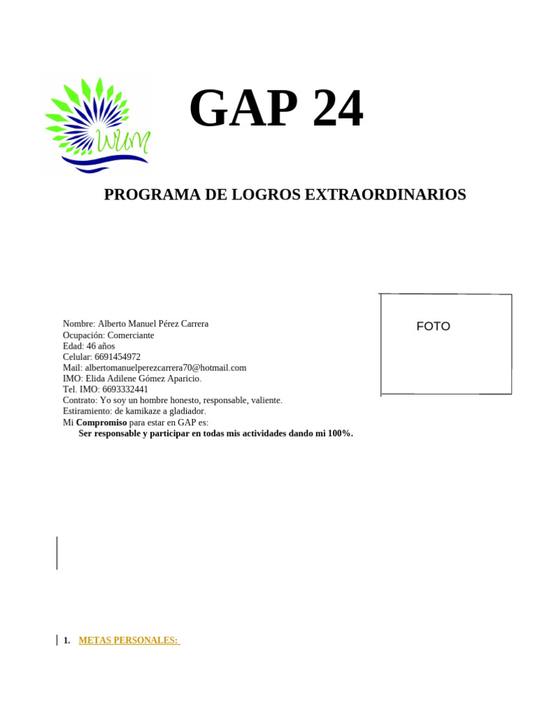 Copia de Copia de Carta Compromiso GAP 24 ALBERTO | PDF
