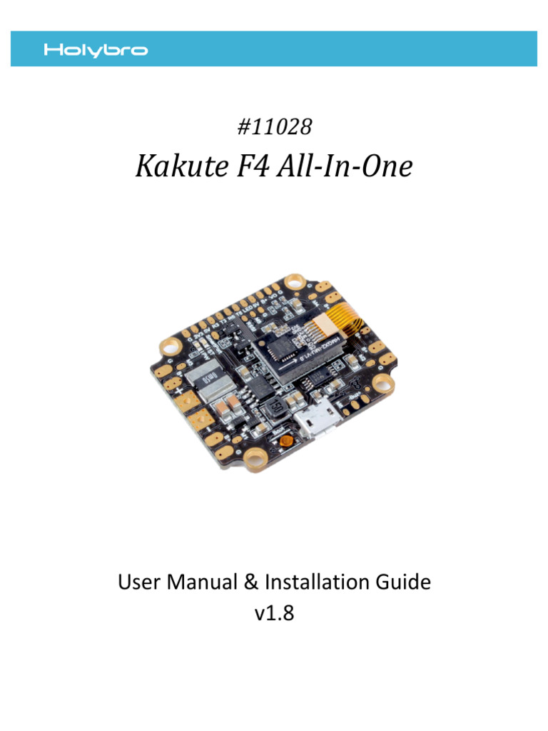 Holybro Kakute F4 AIO Manual v1.4 | PDF