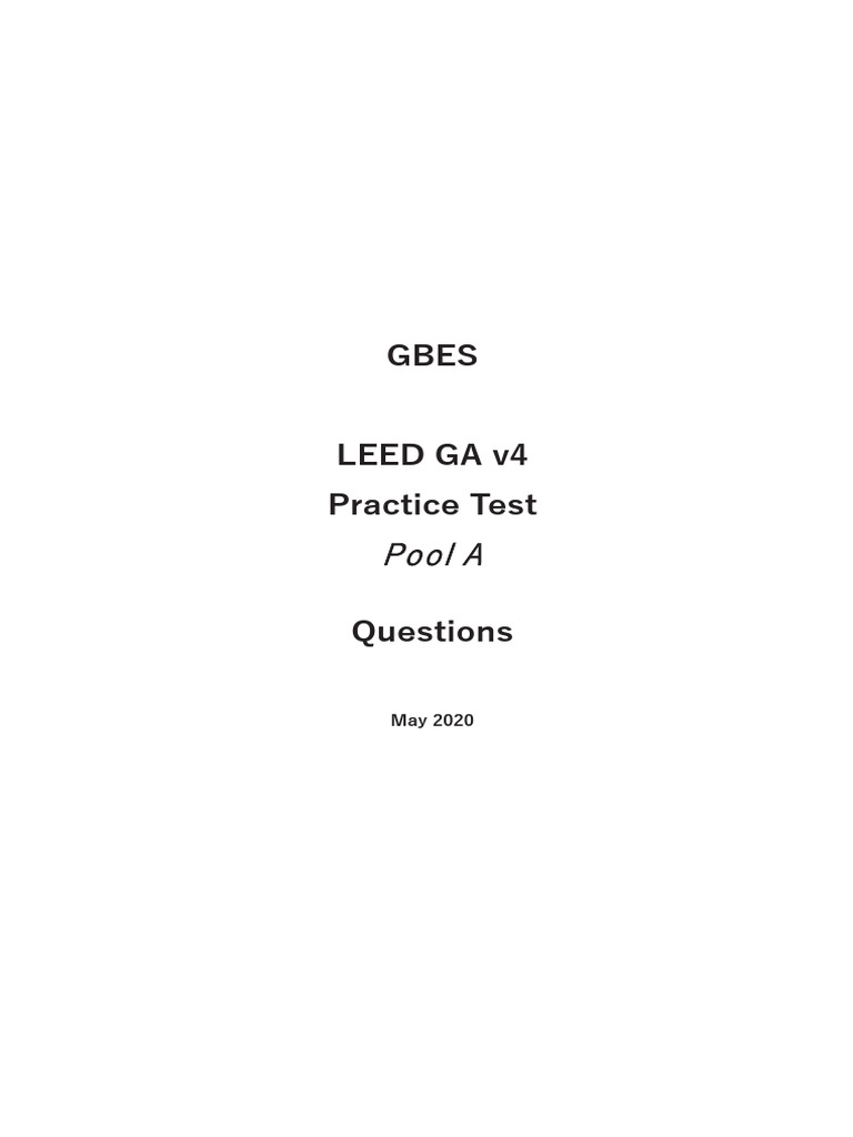 GBES - LEED GA - Practice Tests - A - Questions | PDF | Green Building ...