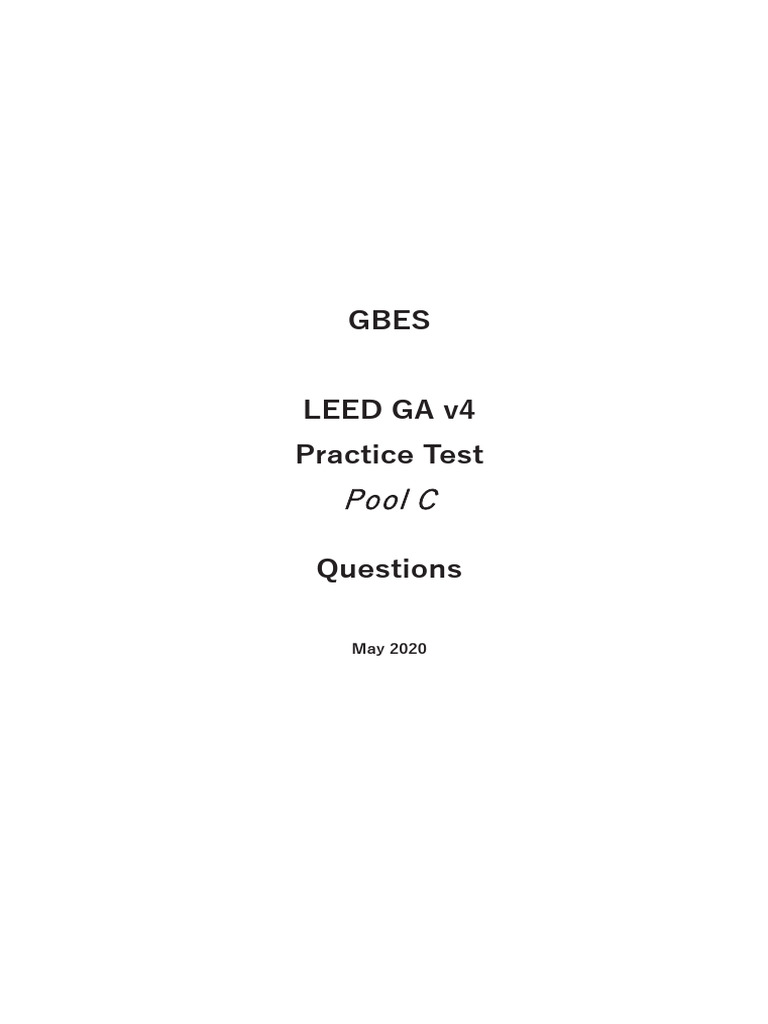 GBES - LEED GA - Practice Tests - C - Questions | PDF