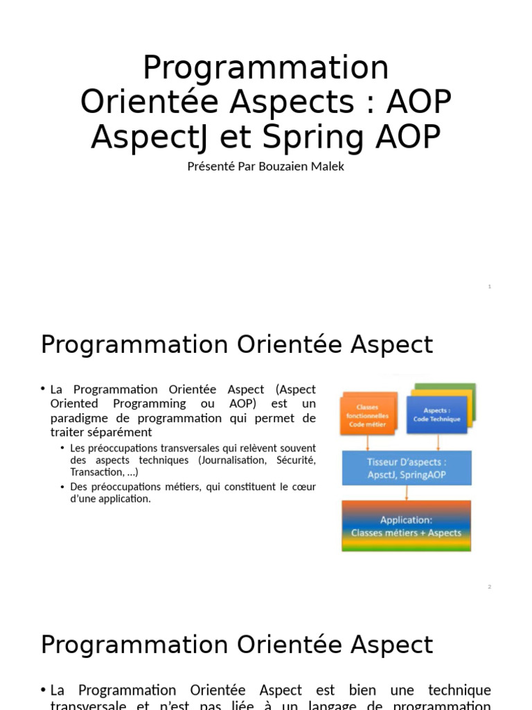 Programmation Orientée Aspects | PDF