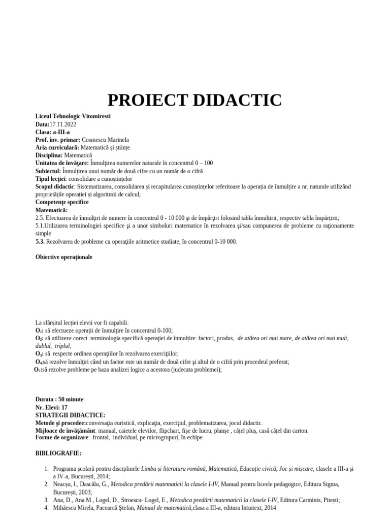 Proiect Mate Rotea | PDF