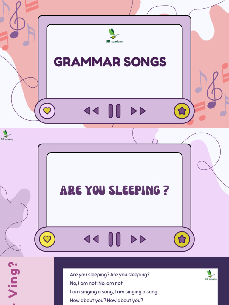 Grammar Songs - BBE Academy | PDF