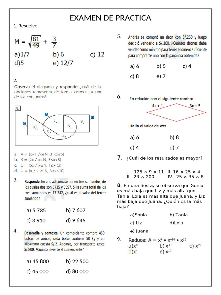 Examen Practico KÑ | PDF