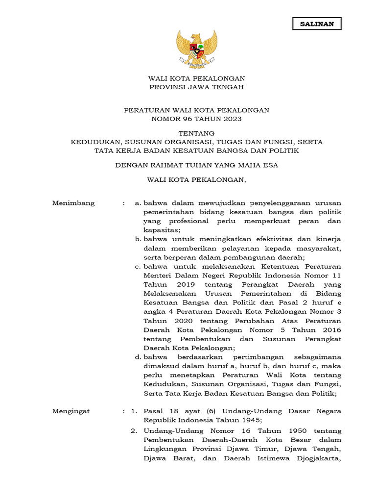 2023 Perwal 3375096 | PDF