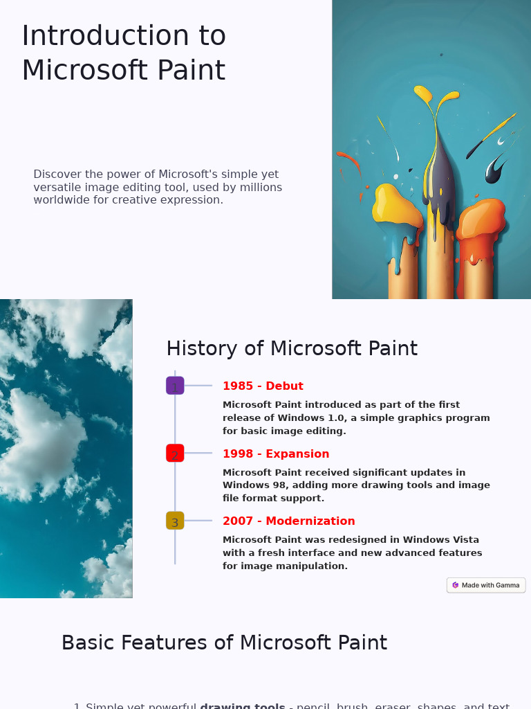 Introduction To Microsoft Paint | PDF | Image Editing | Computing