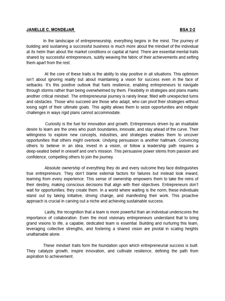 SBA Essay | PDF