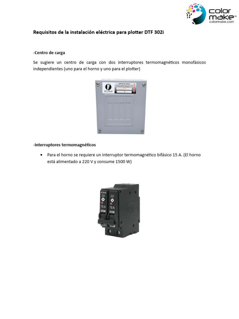 Requisitos para Instalacion Electrica 302i | PDF