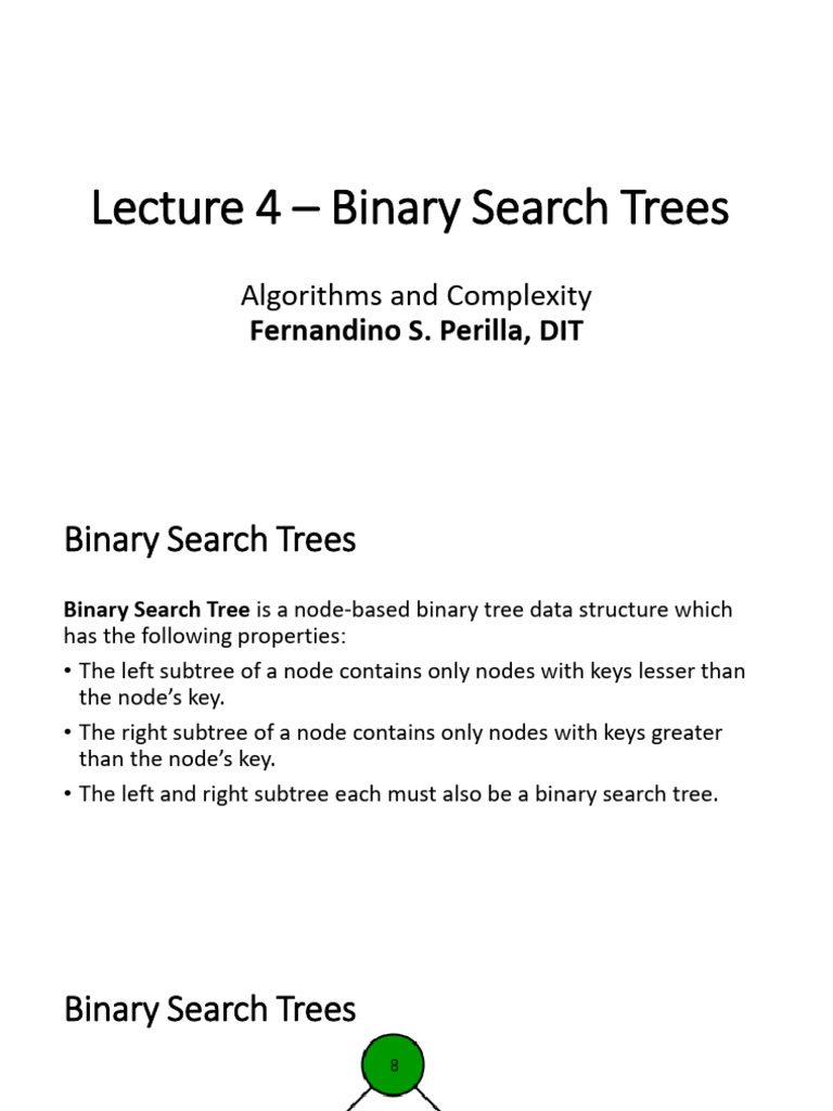 Binary Search Trees | PDF