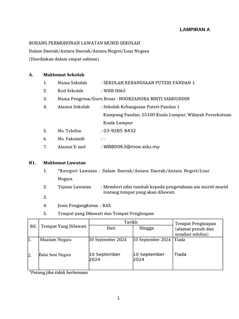 Lampiran A LAWATAN | PDF