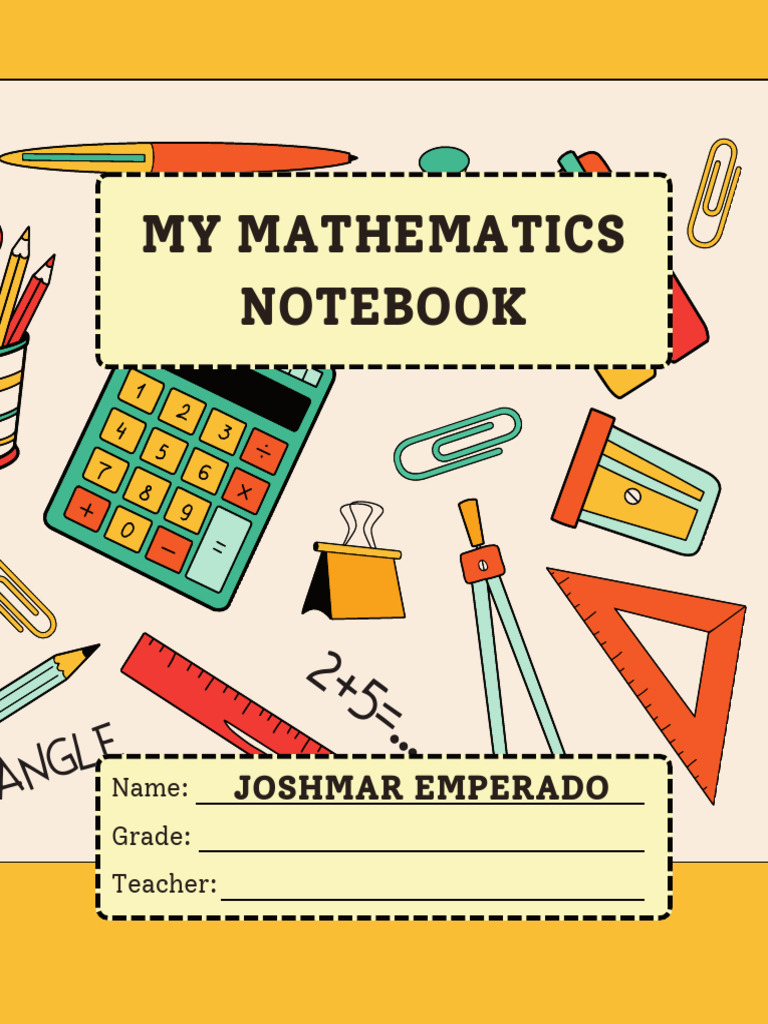 Colorful Illustrative Mathematics Notebook | PDF