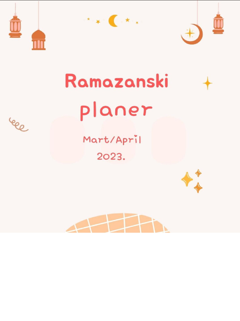Ramazanski Planer 2023 | PDF