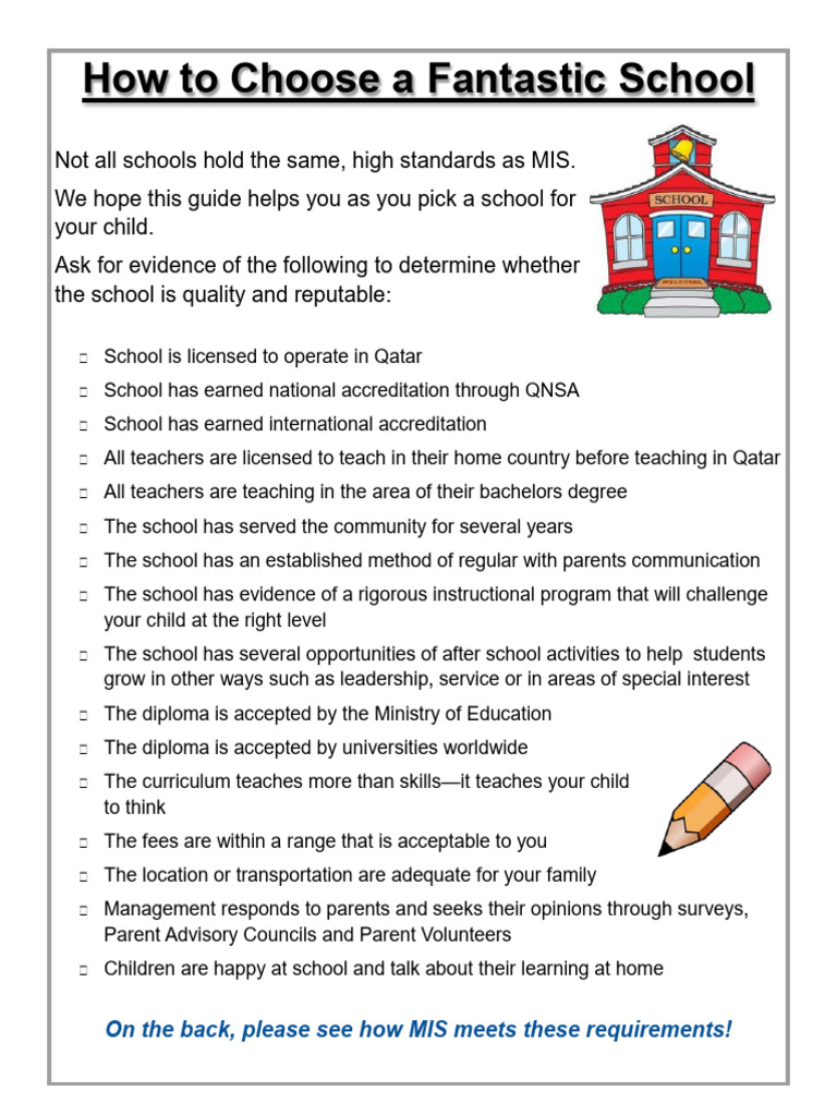 How To Choose A School | PDF