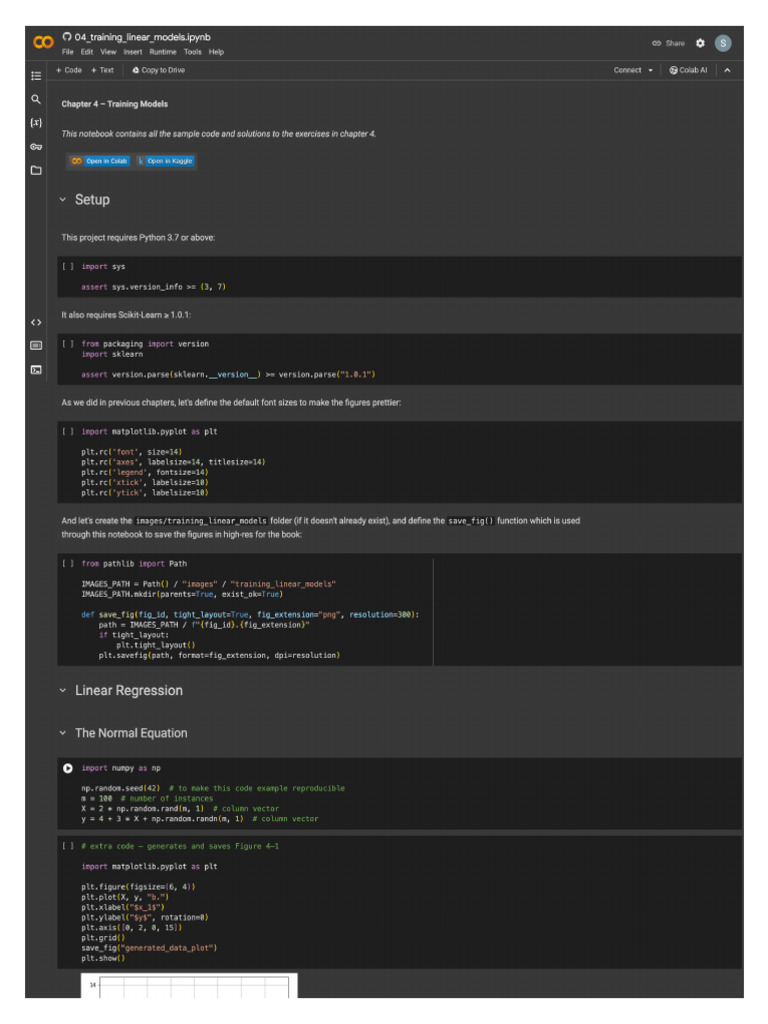4 Training - Linear - Models Google Collab | PDF