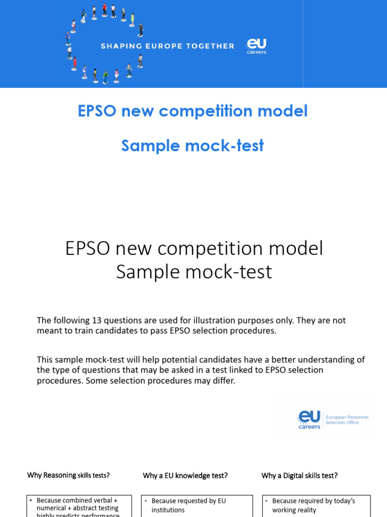 Sample Mock-Test EPSO New Competition Model | PDF | Moldova | European ...