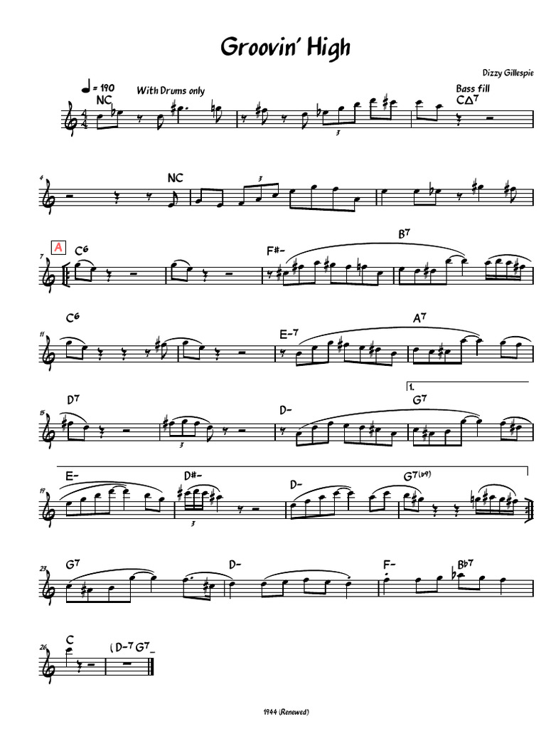 Groovin_High_Lead_sheet_ | PDF