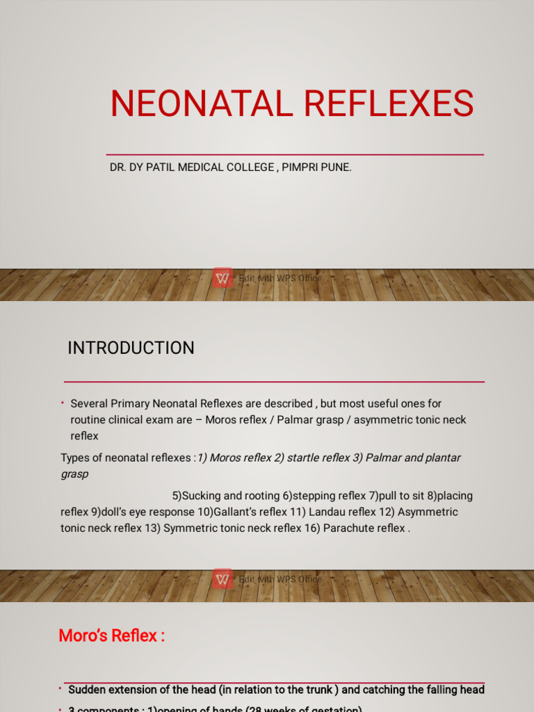 Neonatal Reflexes | PDF