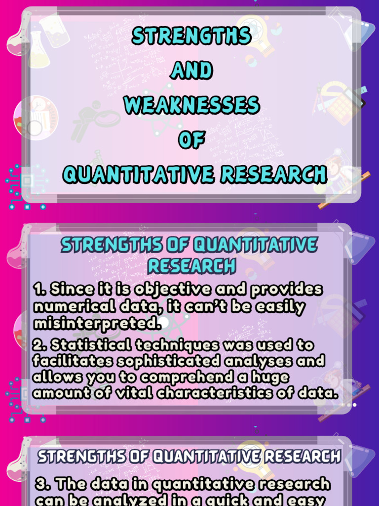 Strength and Weakness of Quantitative Research | PDF