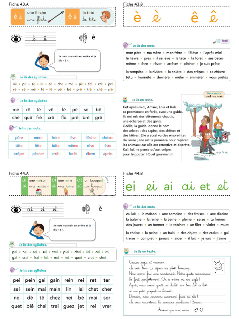 Fiches de Son Calimots - Période 4 - Sans Alphas - Camcaja | PDF