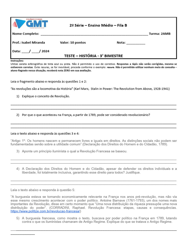 2 Série Fila B | PDF