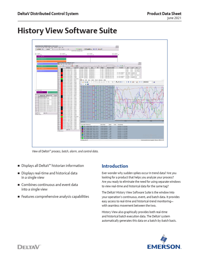 Product Data Sheet History View Software Suite Deltav en 57792 | PDF