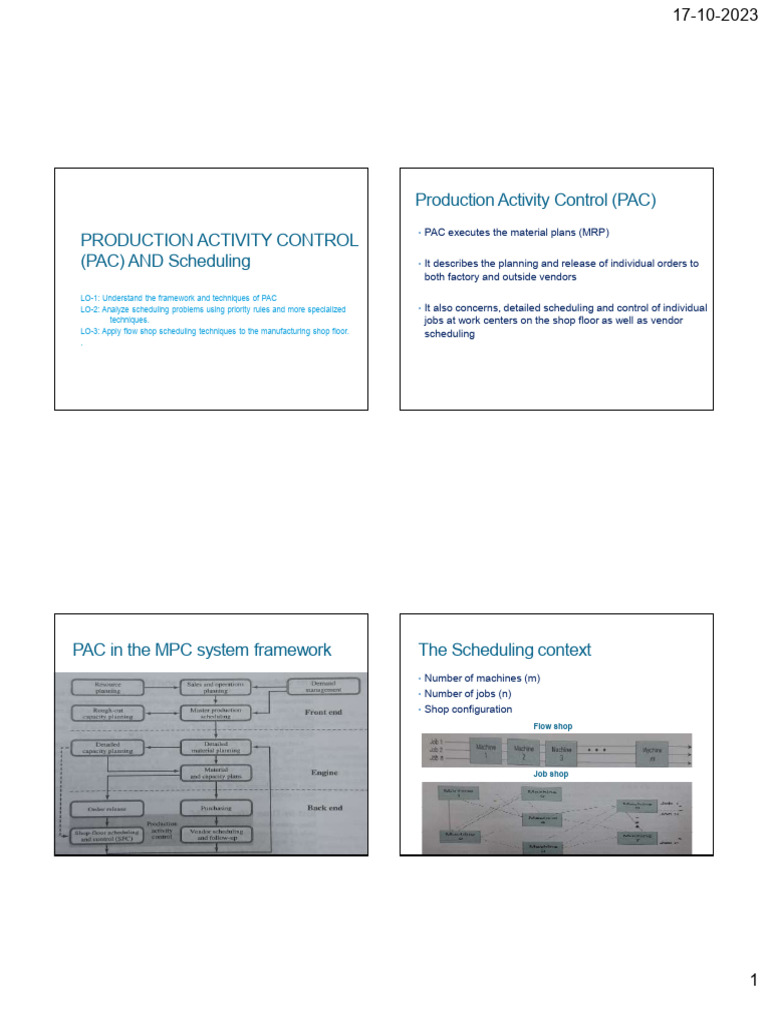 PAC and Scheduling | PDF